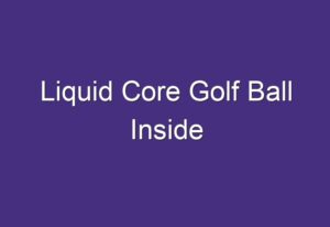 Liquid Core Golf Ball Inside