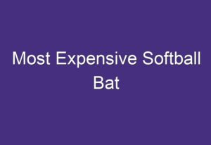 Most Expensive Softball Bat