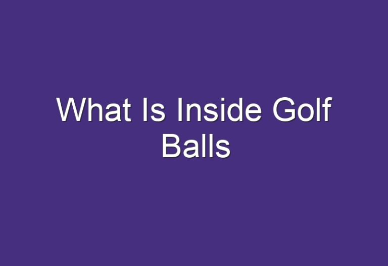 What Is Inside Golf Balls