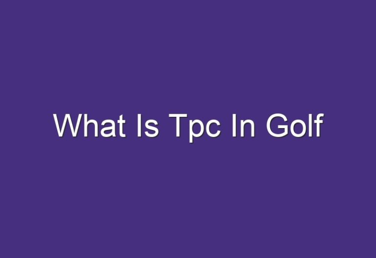What Is Tpc In Golf
