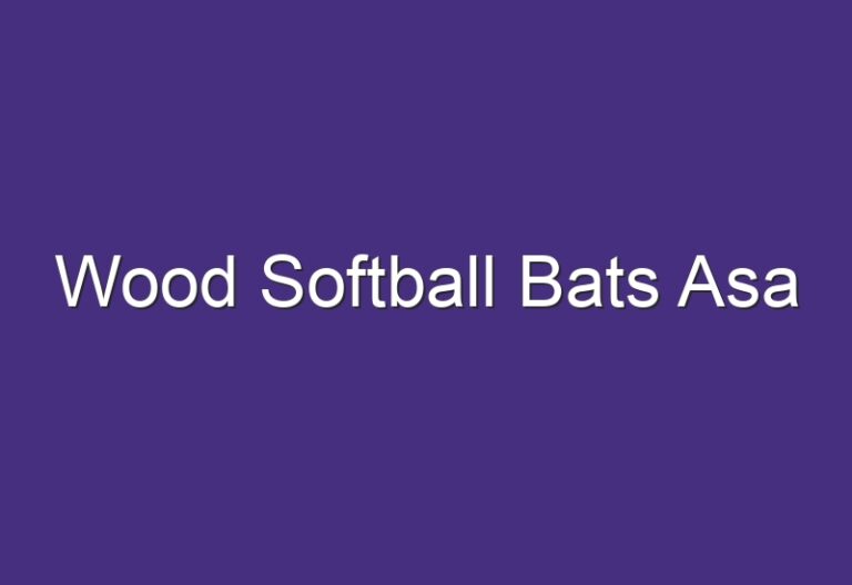 Wood Softball Bats Asa
